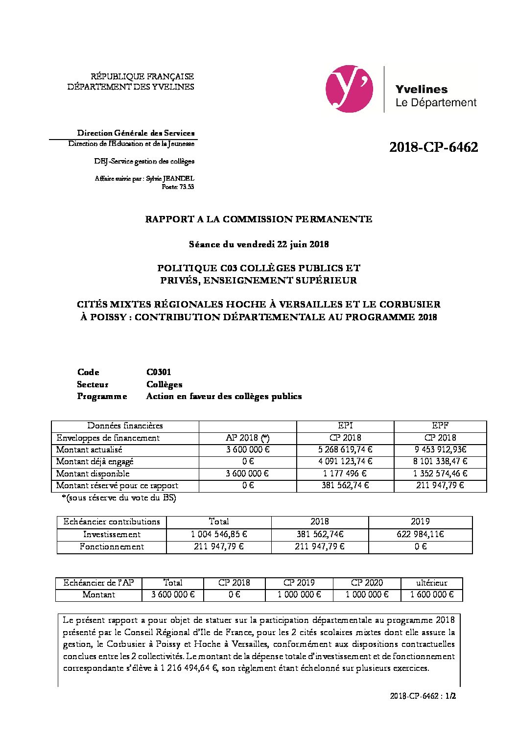 Rapport 103065 - Conseil départemental des Yvelines