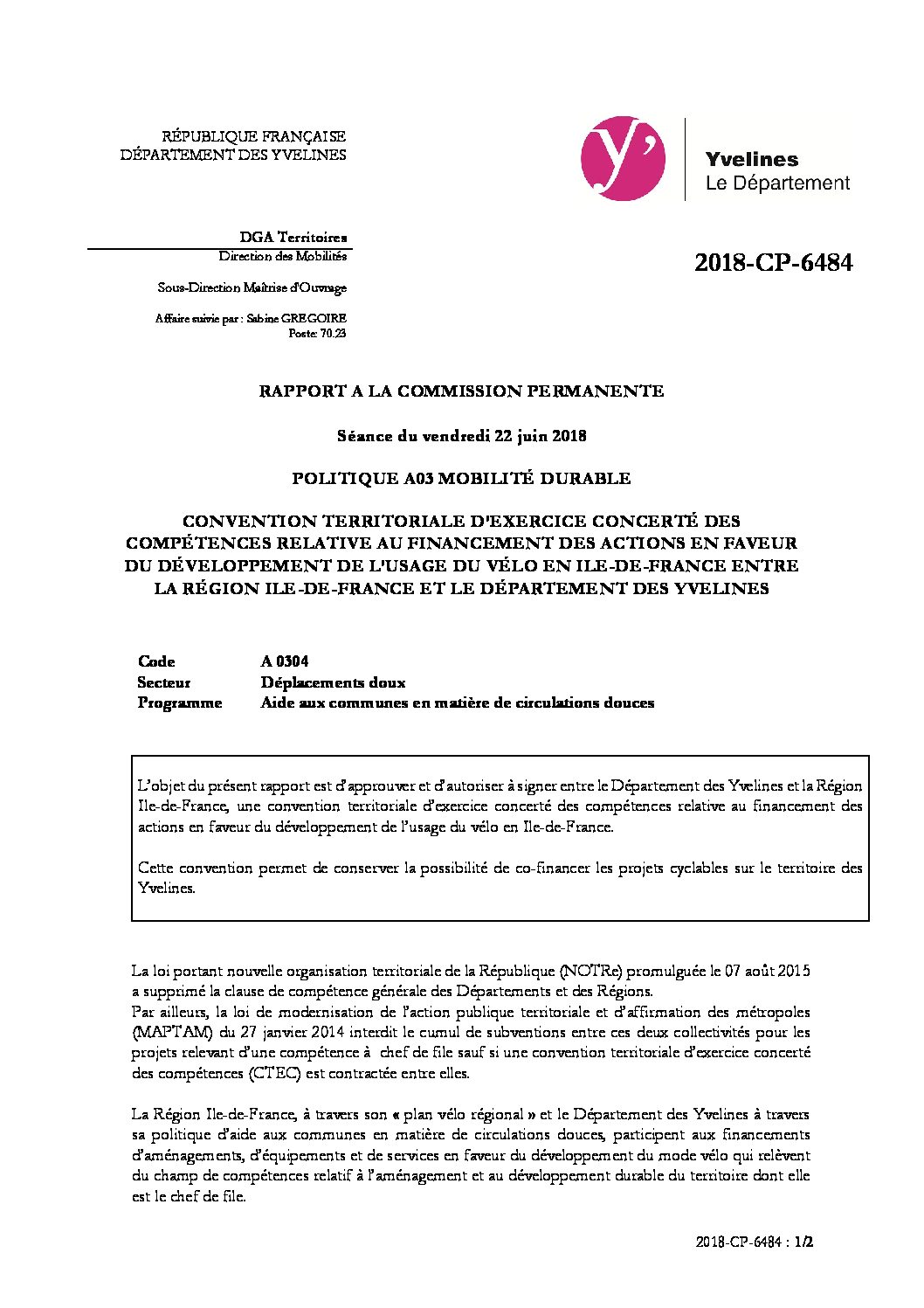Rapport 103152 - Conseil départemental des Yvelines
