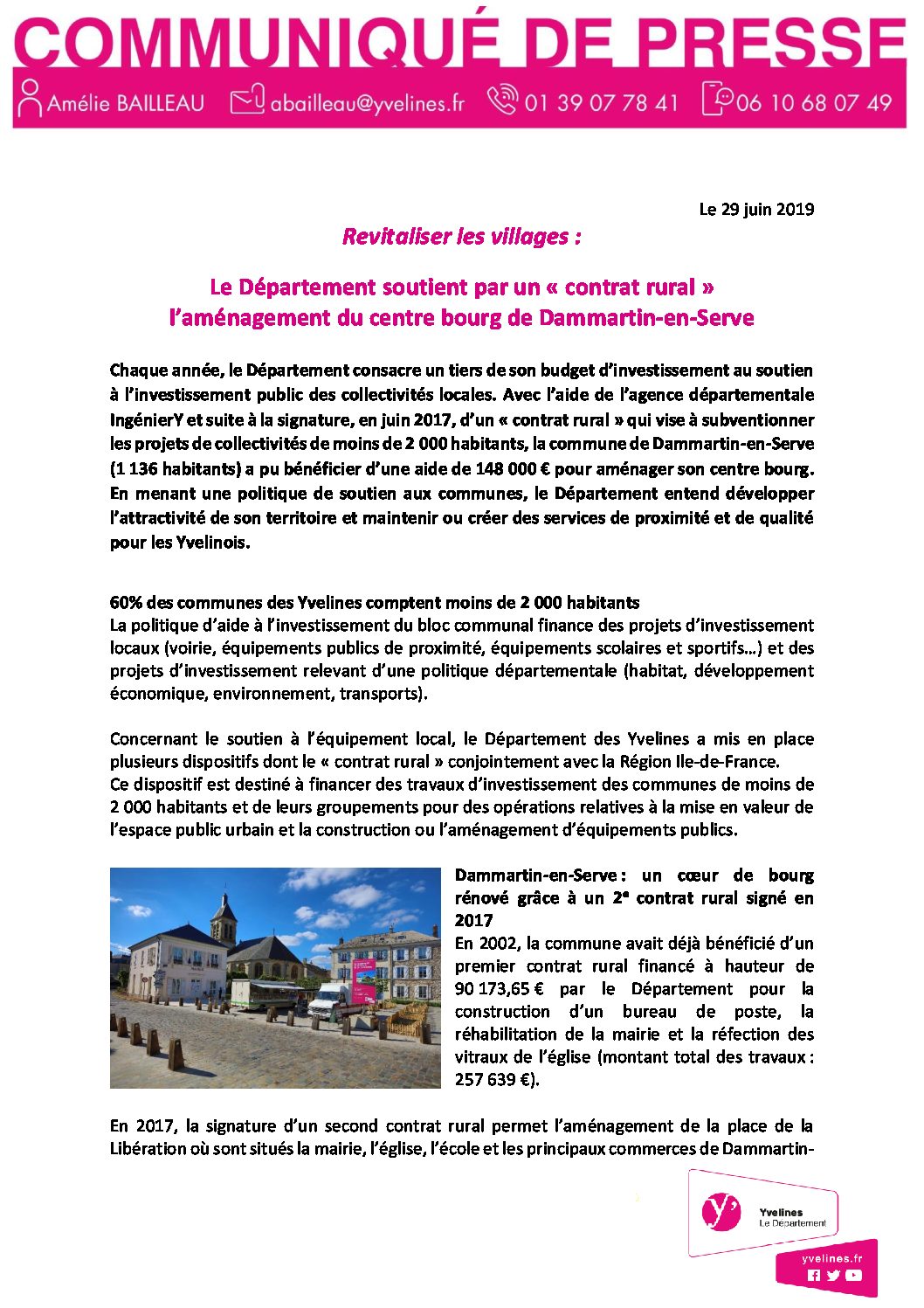 Communiqué de presse Ouverture bureau